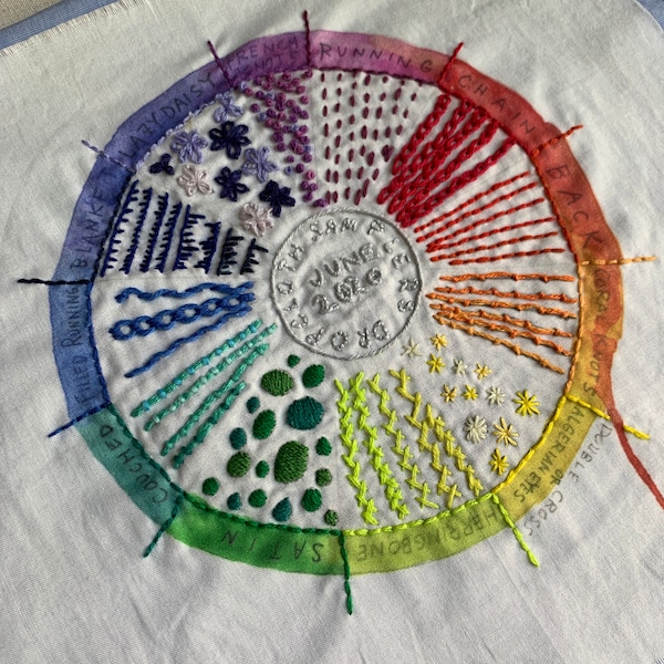 Color Wheel Embroidery Sampler by Dropcloth - Etsy