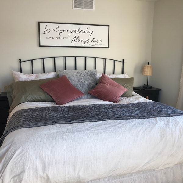 Bedroom Wall Decor Over the Bed, Master Bedroom Wall Decor, Bedroom ...