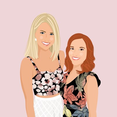 Custom Portrait Friends Custom Portrait Friends Gift - Etsy