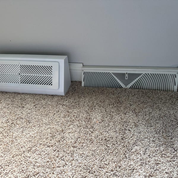 3D Printed Baseboard Adapter for Register Boosters and Smart Vents ...