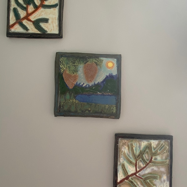 Handmade, Decorative, Artisan, Ceramic, Tile, Depicting Beaver Island ...