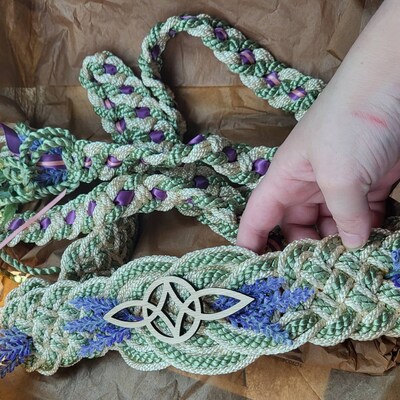 Handfasting Cord Green Bloom Bespoke Artisan Celtic Knot Wedding Rope ...