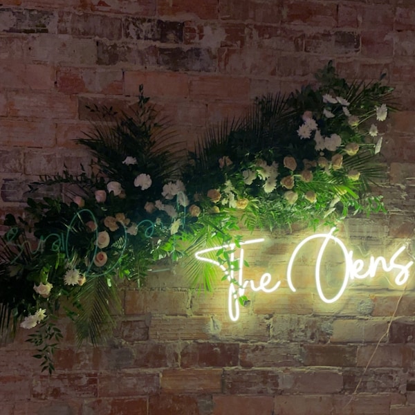 Custom Wedding Neon Sign, LED Name Sign for Wedding Backdrop, Modern ...