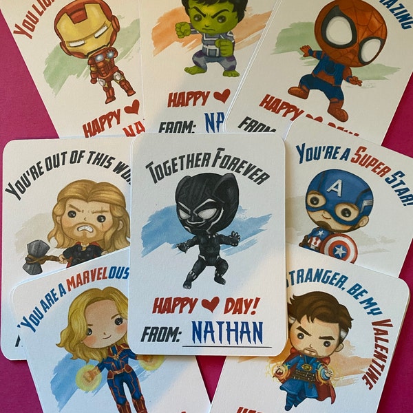 Superhero Valentine's Day Cards Kids Exchange School Classroom Exchange ...