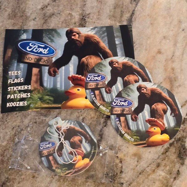 Sasquatch Vs Rubber Duck Sticker | Fun Design for Laptops, Notebooks ...