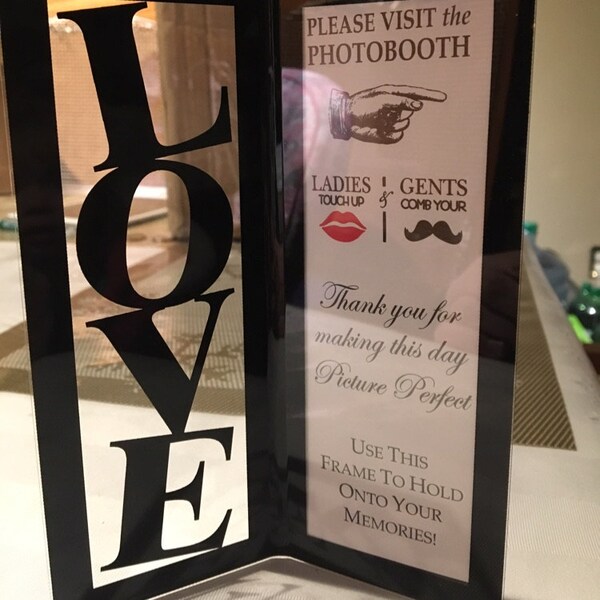 Photo Booth Frame, 2x6, Love Photo Booth Frame With Photo Booth Insert ...