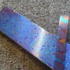 2 Pieces mosaic Pattern Titanium Damascus Pieces - Etsy