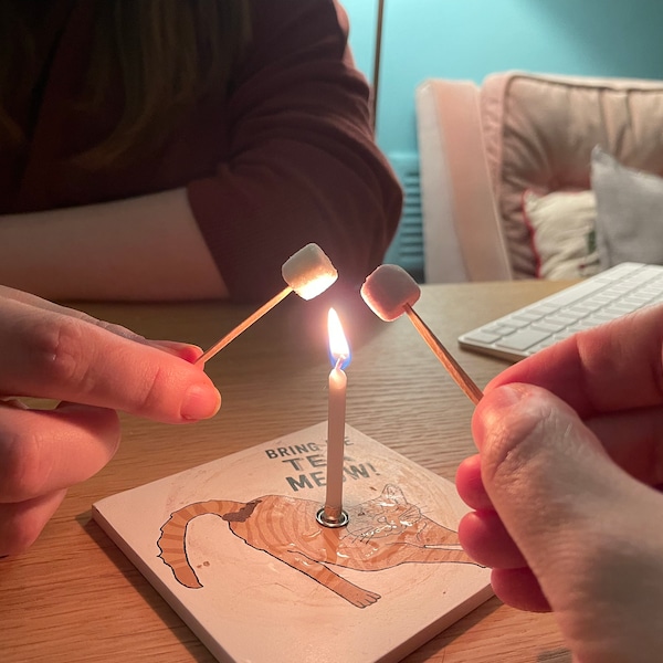Christmas Miniature Marshmallow Toasting Kit: Tiny Festive Stocking ...