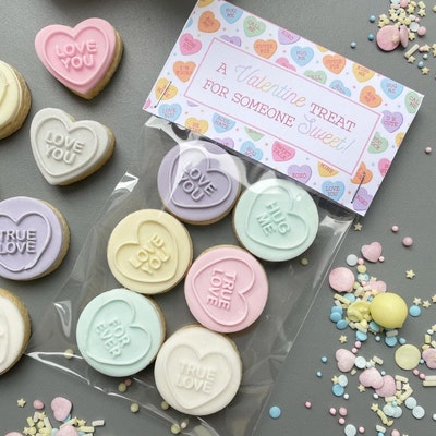 Instant Download Valentine's Day Bag Topper, Printable Candy Heart ...