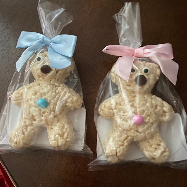 Teddy Bear Rice Crispie Treats (12) - Etsy
