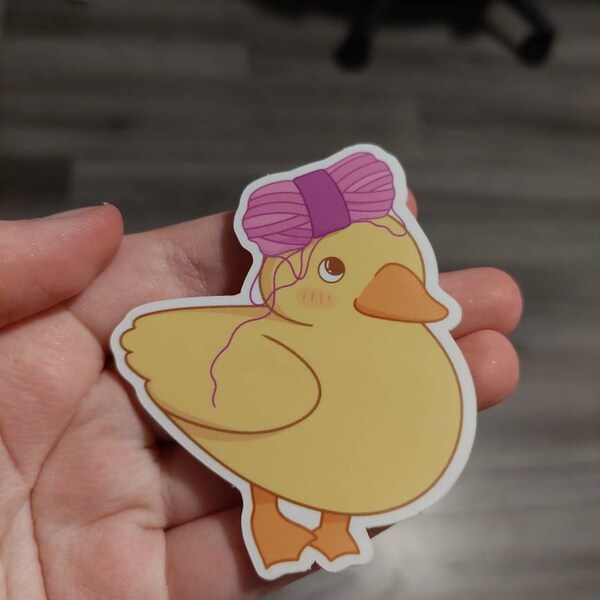 Yarn Duck Vinyl Sticker weatherproof - Etsy