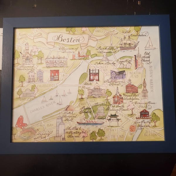 Watercolor Key West, Florida Map Card -- Single Card, Set of 4, and ...