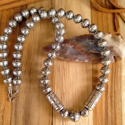 Big Hole Sterling Silver Spacer Beads Granulated Edges9mm X - Etsy