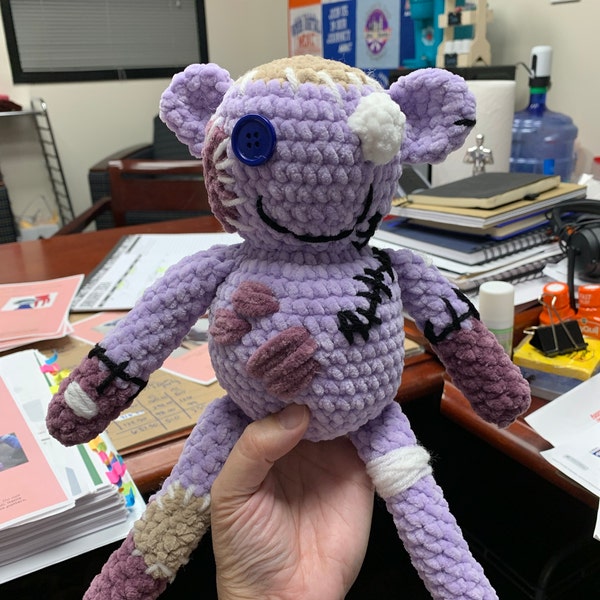 2-in-1 New & Worn Jumbo Hambo Crochet Pattern Pdf File // Amigurumi Marceline's Bear Plushie ...