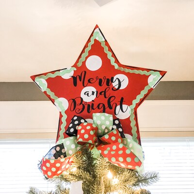 Christmas Tree Topper, Holiday Tree Topper, Personalized Tree Topper - Etsy