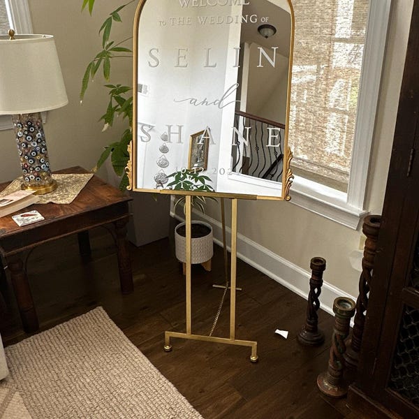 Wedding Welcome Sign | Customizable Names - for Mirror, Acrylic ...
