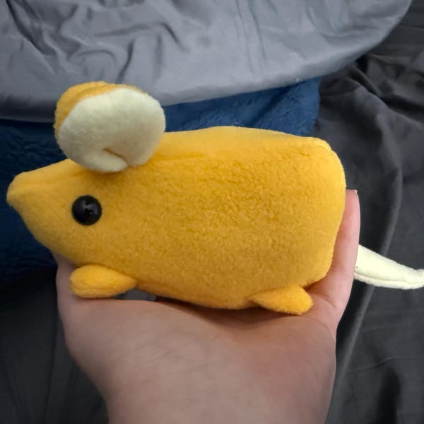 Cheese Mouse/rat Plush! Made to Order, Goofy Little Fella (cheesey If ...