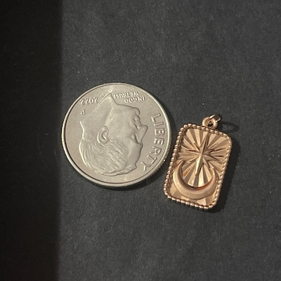 14K Gold Oval Locket W/ Diamond 14K Solid Gold 14KT Real Picture Photo ...