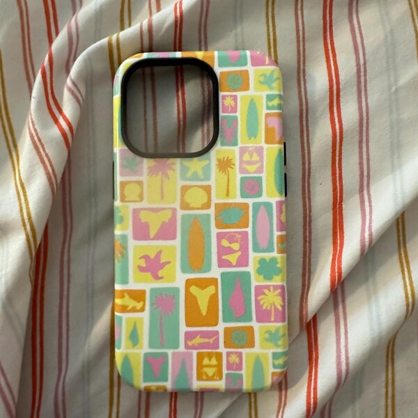 Blue Preppy Shell Coastal Case - Etsy