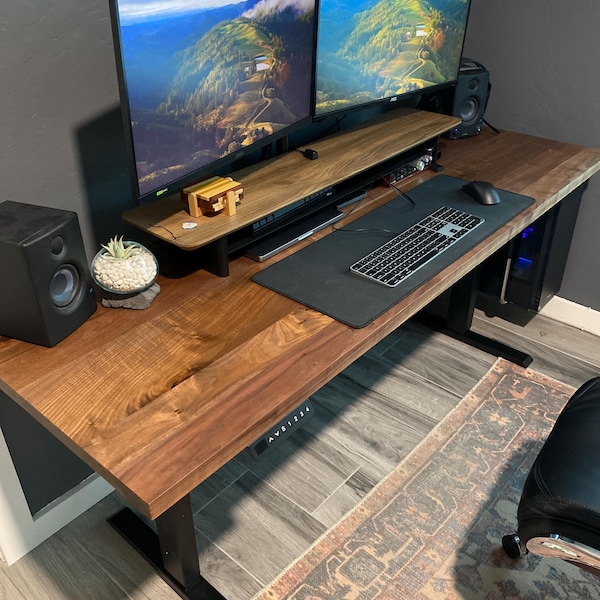 Custom Solid Walnut Dining Table With U-shape Legs - Etsy