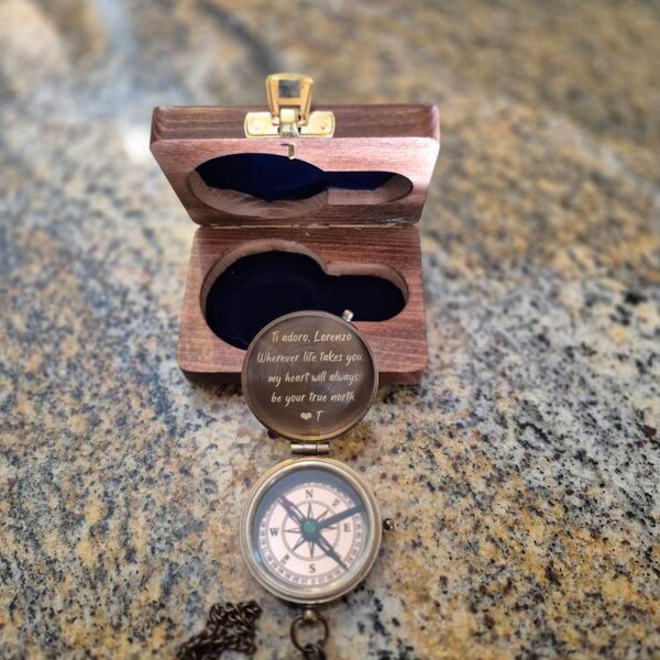 Customizable Compass With Personalized Message - Perfect for Travelers ...
