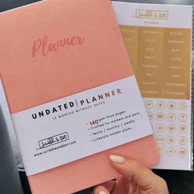 Planner Undated Planner A5 Thick 140gsm Paper NO Dates Start Anytime ...