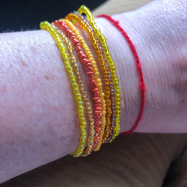 Turquoise 2-mm Glass Seed Bead Bracelets - Etsy