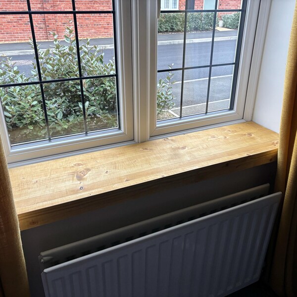 Rustic Window Sills, With Front Lip & Corner Notches | Window Ledge ...