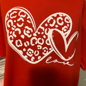 Love Double Heart Screen Print Transfer, T-shirt Transfer, NOT a ...