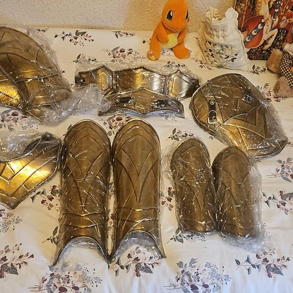 Medieval Knight Shoulder & Bracer Armor, Larp Armor,fantasy Armor ...