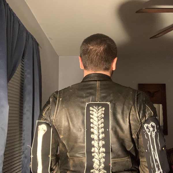 Spine Back Patch, Spinal Column, Skeleton Patch, Bones Patch, Cloth Patch, Badge, Back Patch ...