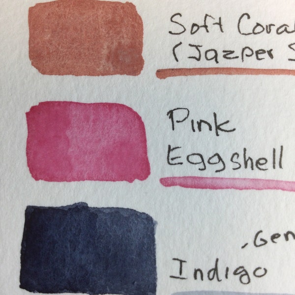 New* PINK EGGSHELL EXCLUSIVE Artisanal Handmade Watercolor Half Pan - Etsy