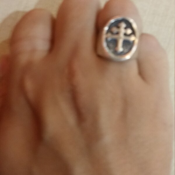 Cross of Lorraine Magnum PI Team Ring - Sterling Silver 925 - Etsy