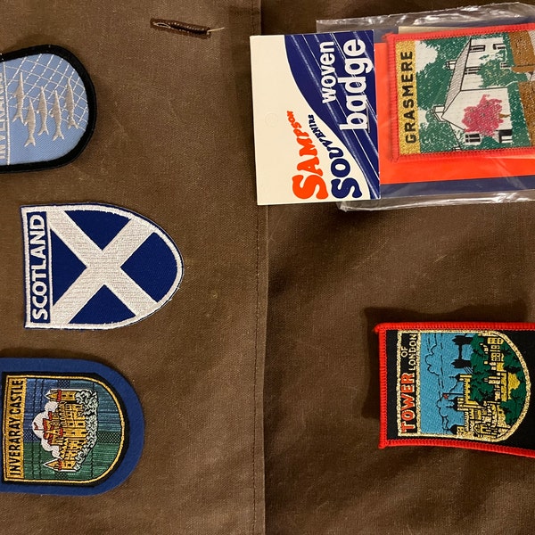 Vintage Large Patch SCOTLAND Royal Arms Lion Rampant Scottish Souvenir ...