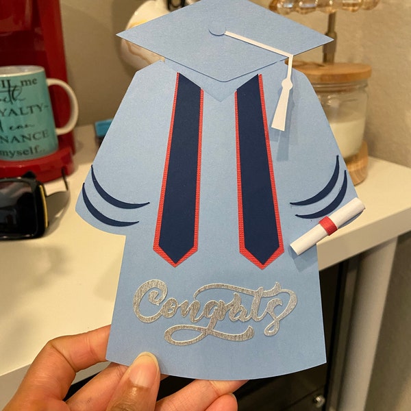 Graduation Gift Card Holder, DIY Graduation Card, Cap and Gown Svg ...