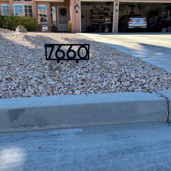 Personalized Metal Address Sign, Modern Address Sign, Realtor Gift Idea ...