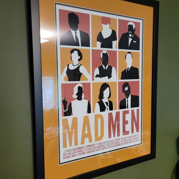 Mad Men Illustrated Poster Art Print - Etsy