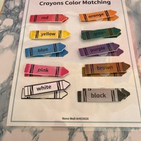 Color Matching Game, Busy Book Printable, Educational Activity ...