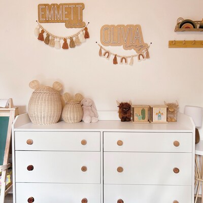 Small Name Sign, Nursery Name Sign, Wood Cutout Name Sign, Small ...