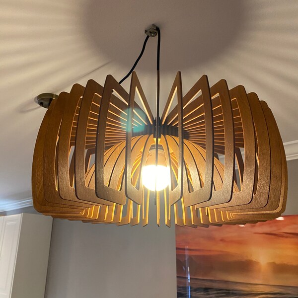 Wooden Ceiling Light,wood Ceiling Lamp,pendant Light,chandelier ...