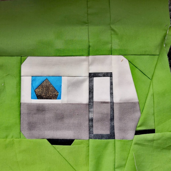 My Little Trailer Quilt Block, Paper Pieced Quilt Pattern, PDF Pattern ...