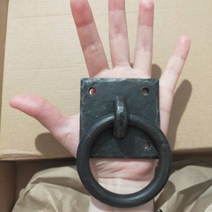 Hand Forged Ring Pull / Door Knocker / Cabinet Hardware / Wrought Iron ...