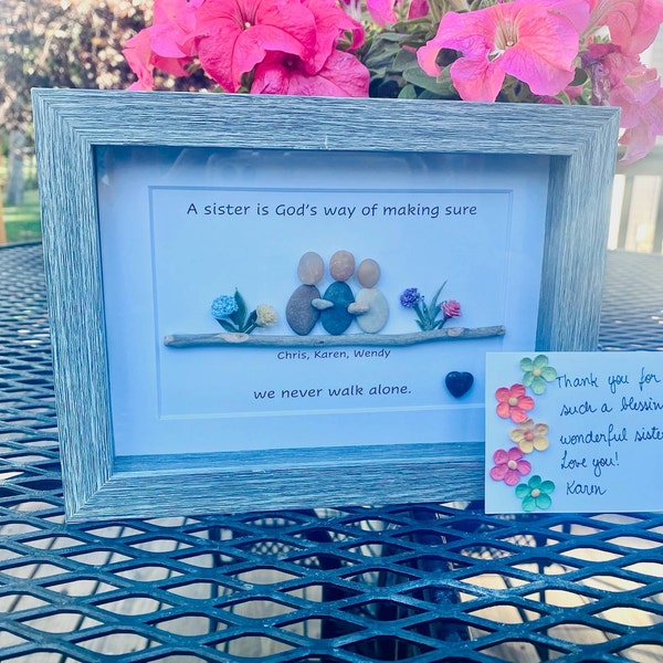 Fall Tree Pebble Art Picture Frame, Falling Leaves, Autumn Wall Hanging ...