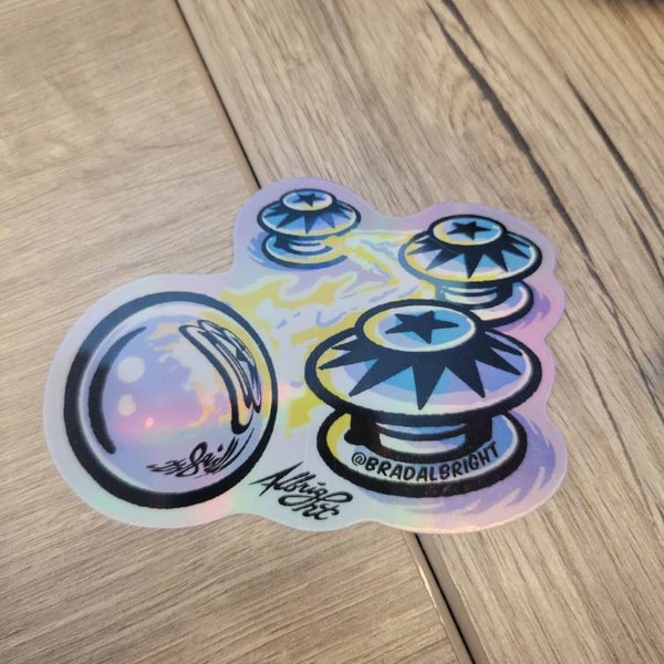 Pinball Pop Bumpers Metallic Sticker Decal - Pinball Machine Art - FREE ...