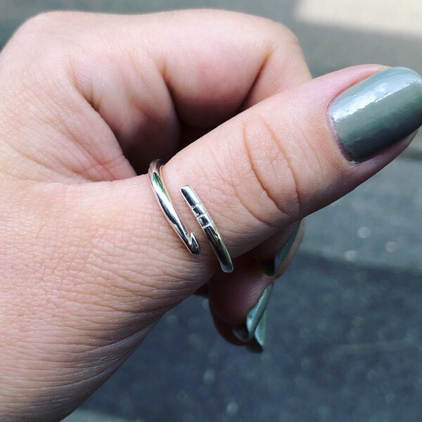 Silver Crochet Hook Ring - Etsy