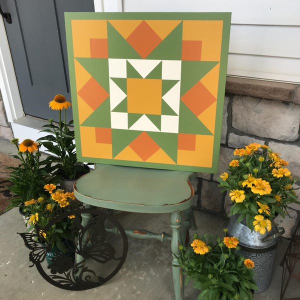 Barn Quilt,under THE SEAS Hand-painted Barn Quilt, Hand-crafted Barn ...