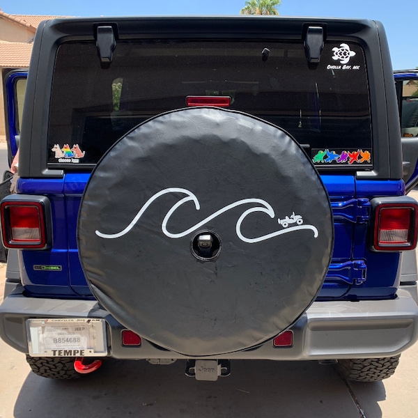 Beach Wave Tire Cover: Weatherproof, Heavy-duty, Vinyl - Etsy