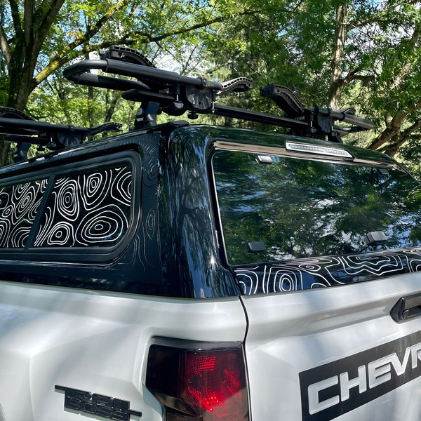 Topography Lines Vinyl Decal Sticker You Trim for Your Windows, RV ...