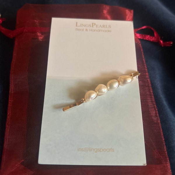 Freshwater Dropping Pearl Earrings, 14K Gold Filled Dangle Earring With ...