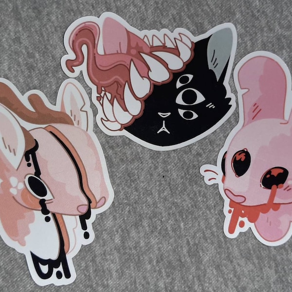 Dripping Gore Animal Stickers - Etsy